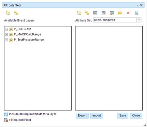 Configuring Attribute Sets—event Editor For Pipeline Referencing Arcgis Enterprise