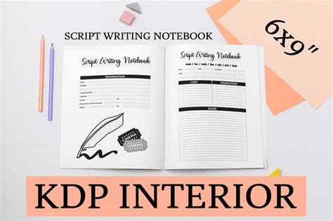 Script Writing Notebook Kdp Interior Graphic By Coco Sway · Creative