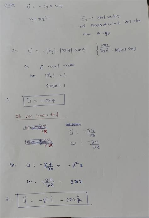 Solved Consider A Two Dimensional Incompressible Flow In The Z