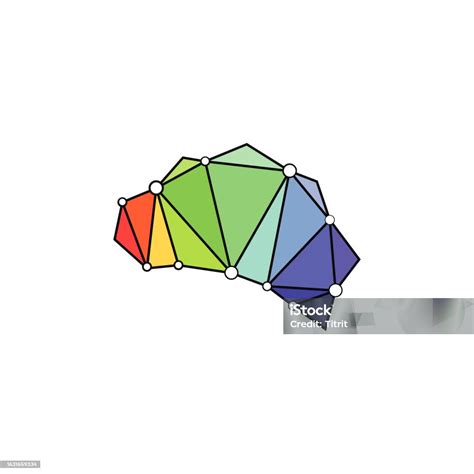 뇌 색상 아이콘입니다 신경다양성 개념 Brain Colorfulicon 기호 로고 디자인 벡터 개념 템플릿 Mental