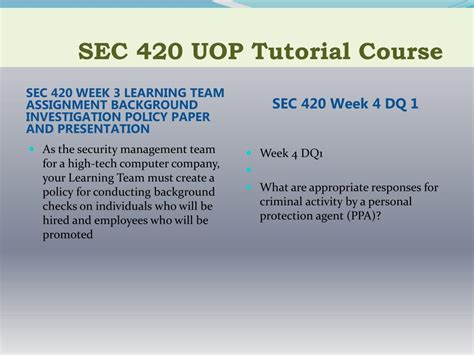 PPT SEC UOP TUTORIAL Uoptutorial PowerPoint Presentation Free Download ID