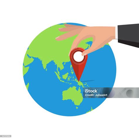 지구본 마크 아이콘입니다 주위에 비행기로 여행 하는 세계 세계 지도에 핀 위치입니다 벡터 일러스트 레이 션 관광에 대한 스톡 벡터 아트 및 기타 이미지 Istock