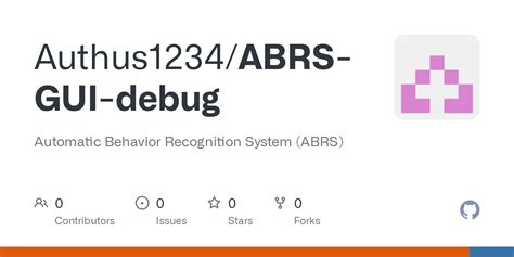 Github Authus1234abrs Gui Debug Automatic Behavior Recognition