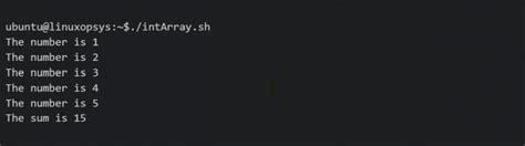 Bash For Loop With Array