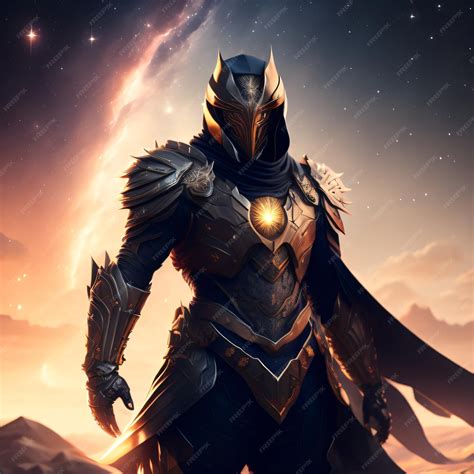 Premium Ai Image Asassin Warrior Character With Galaxy Background For