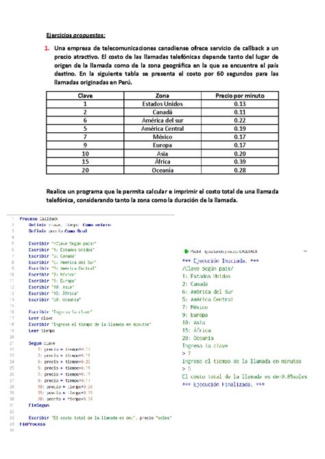 Algoritmos Sem 9 Estructuras Condicionales Múltiples Sem 9 Ejercicios Propuestos Una