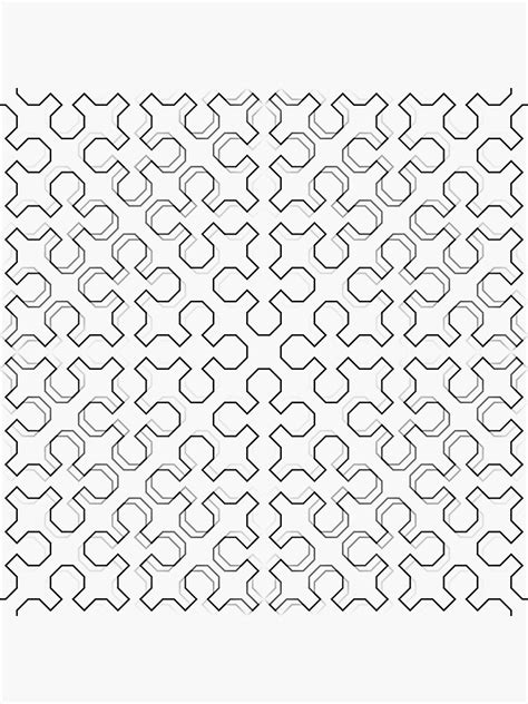 Seamless Sierpinski Curve Sticker By Artistimprob Redbubble