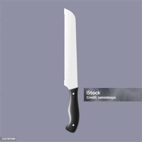 긴 블레이드 템플릿 사실 벡터 일러스트가 분리 된 요리사 요리 나이프 가시에 대한 스톡 벡터 아트 및 기타 이미지 가시 가정 생활 가정 주방 Istock