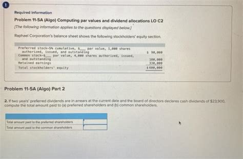 Solved Required Information Problem 11 5a Algo Computing