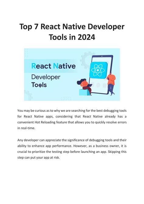 Ppt Top 7 React Native Developer Tools In 2024 Powerpoint Presentation Id 13361660