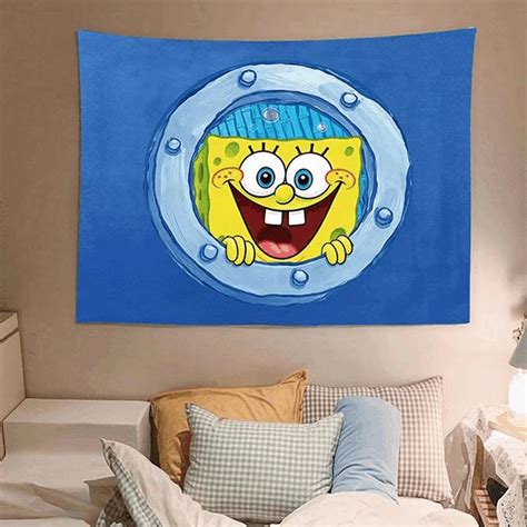 [당일출고] [특급할인] 최저가 스펀지밥 뚱이 징징이 패브릭 벽걸이 포스터 방 벽 꾸미기 창문 가리개 캐릭터 귀여운 인테리어 여자 친구 생일 집들이 스폰지밥 선물 에이블리
