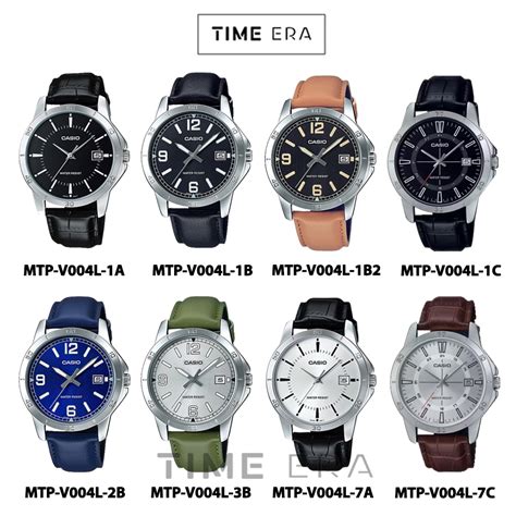 Jual Casio General Mtp V004l Mtp V004l 1a 1b 2b 7a Jam Tangan Analog Pria Kulit Shopee Indonesia