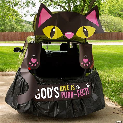 Deluxe Religious Black Cat Trunk Or Treat Decorating Kit 6 Pc