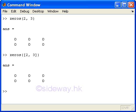 MatLab Basics 16 10 Sideway Output To