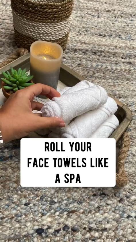 Roll Your Towels Like A Spa Pinterest Bathroom Towels Display How