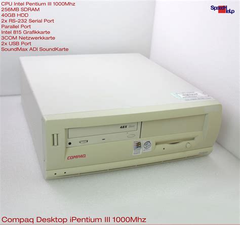 COMPAQ DESKPRO COMPUTER PENTIUM III 3 1000MHZ PC DOS WINDOWS 98 95 3COM RS 232 EBay