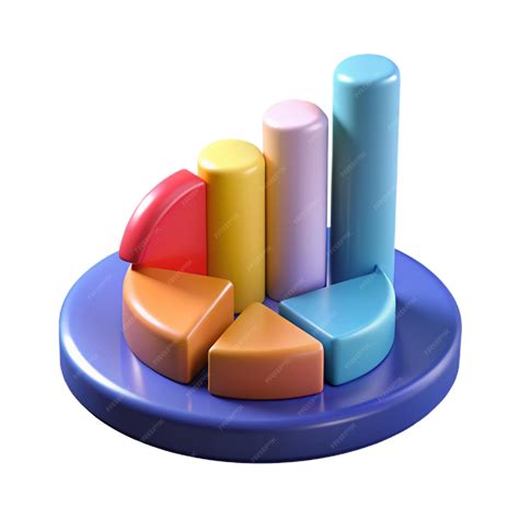 Premium Photo 3d Pie Chart In Colorful And The Fields Left For