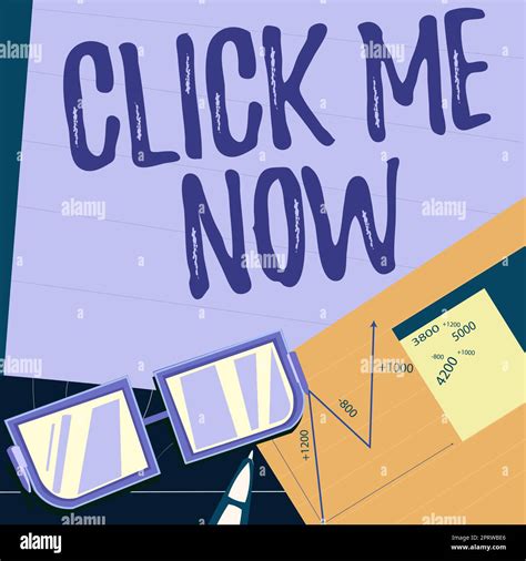 Writing Displaying Text Click Me Now Conceptual Photo Internet Helping Desk Press The Button