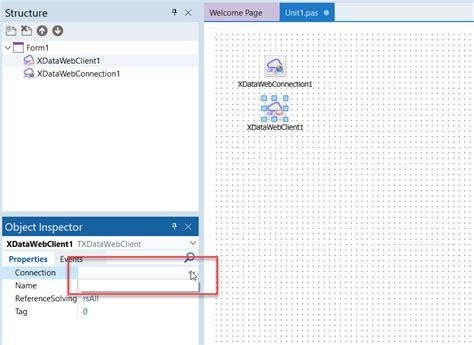 Xdata Connection Missing From Properties Dropdown Tms Xdata Tms