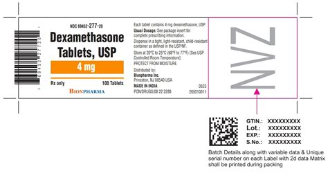 Dexamethasone Package Insert