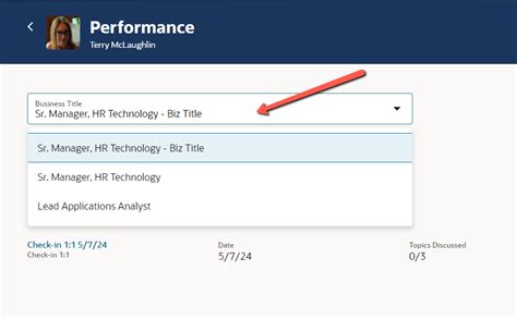 How Can I Limit Performance Title Drop Down To Current Title In Performance Redwood — Cloud