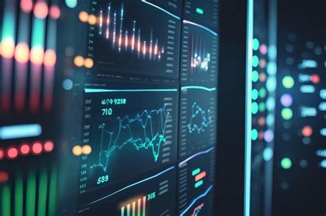 Premium Ai Image A Row Of Data Displays With A Line Of Graphs Showing The Numbers 70 70 70