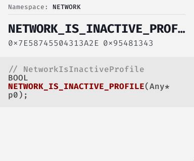 Networkisinactiveprofile Fivem Natives Cfx Re Docs