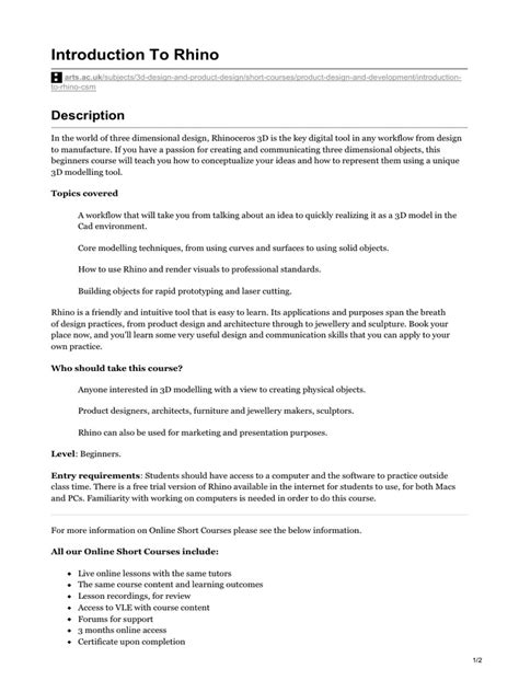 introduction to rhino pdf pdf 3 d computer graphics 3 d modeling