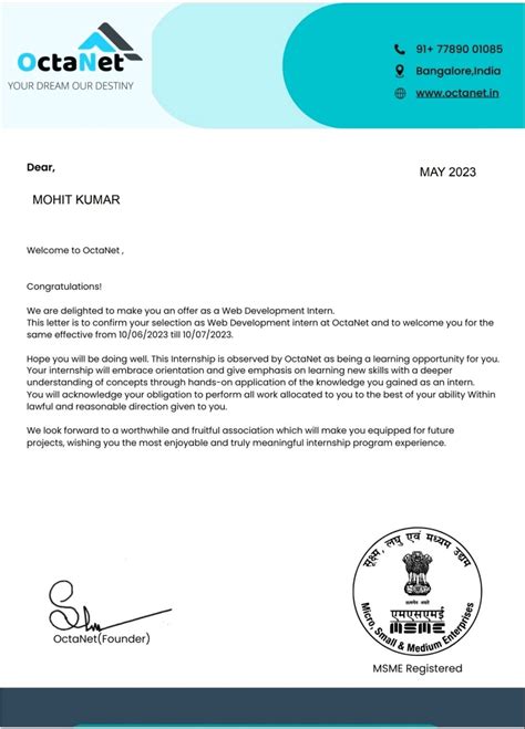 Mohit Kumar On Linkedin Webdevelopment Octanet Internship Opportunity Intern