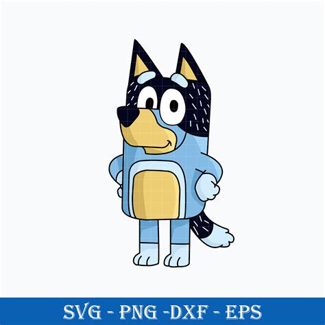 Bandit Outline Svg Bandit Bluey Svg Bluey Svg Cartoon Svg Digital File US