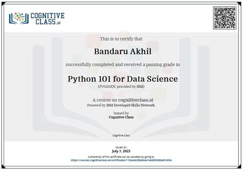Python Datascience Ibm Cognitiveclass Certification