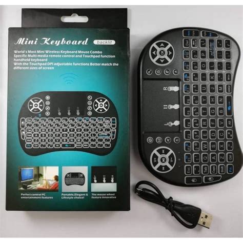Mini Wireless Keyboard Touchpad Backlit Rgb Android Tv Box Keyboard 2 4 Ghz Rechargeable