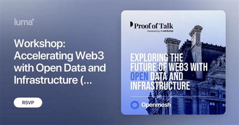 Openmesh On Linkedin Workshop Accelerating Web3 With Open Data And Infrastructure Depin — By