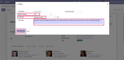 Odoo SMS Widget WebKul