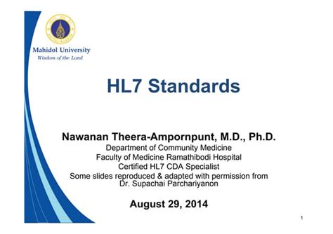 Hl7 Standards Ppt