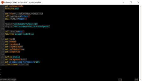 Bash How To Get Vimrc Colours To Fill The Screen Super User