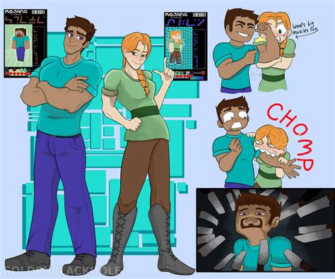 Steve And Alex Revamps By Goldenblackhole On Deviantart