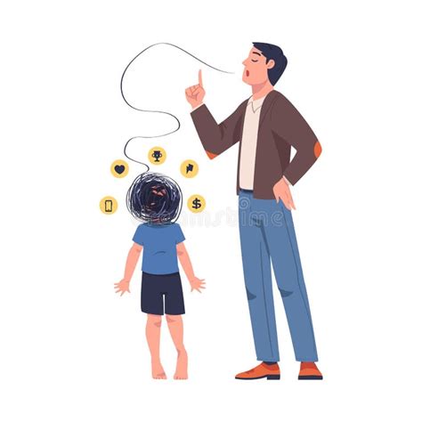 Father Talking His Son Stock Illustrations 157 Father Talking His Son