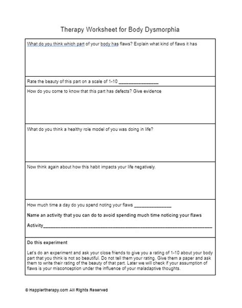 Body Dysmorphia Workbook For Teens By Michelle Mann Paperback