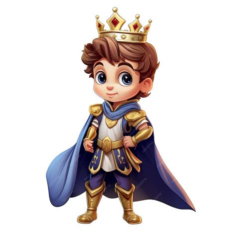 Premium Photo Prince 2d Cartoon Illustraton On White Background High Qua