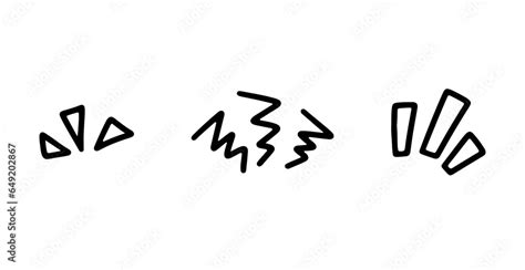 A Set Of Anime Emoji In Doodle Style Linear Icons Indignation Anger