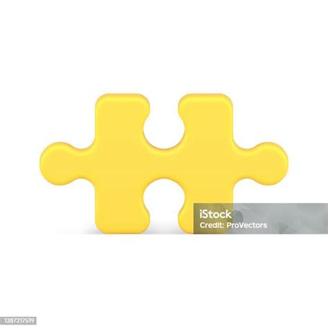 노란색 퍼즐 조각 3d 아이콘 벡터 일러스트레이션 0명에 대한 스톡 벡터 아트 및 기타 이미지 0명 3차원 형태 기술 Istock