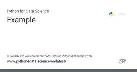 Example Python For Data Science