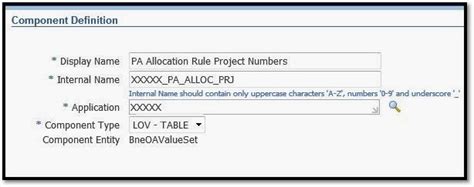 oa learning lov in webadi component