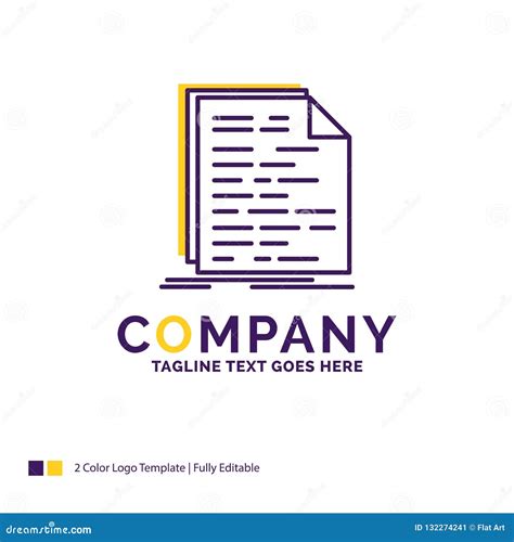 Company Name Logo Design For Code Coding Doc Programming Scr Stock