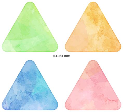 無料イラスト 水彩タッチの三角フレーム