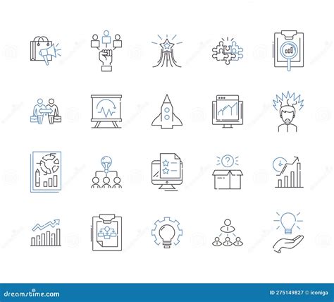 Business Strategy Outline Icons Collection Management Planning