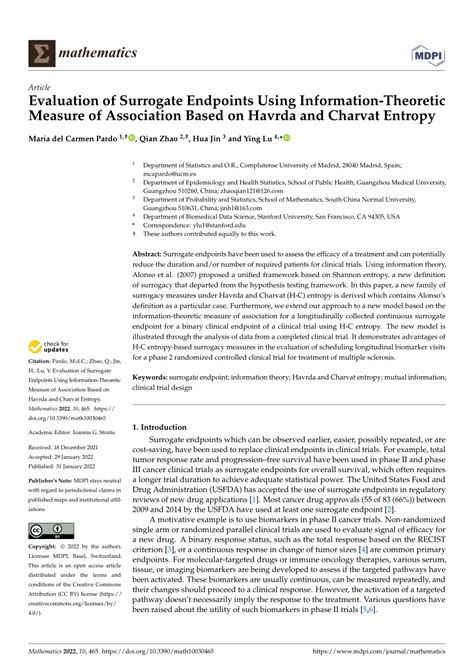 pdf evaluation of surrogate endpoints using information theoretic measure of association based