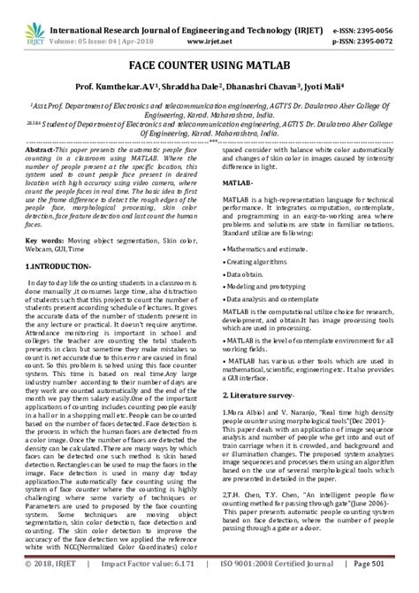 Pdf Face Counter Using Matlab
