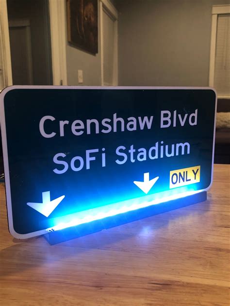 Sofi Stadium Crenshaw Exit Etsy Exit Sign Crenshaw Led Signs